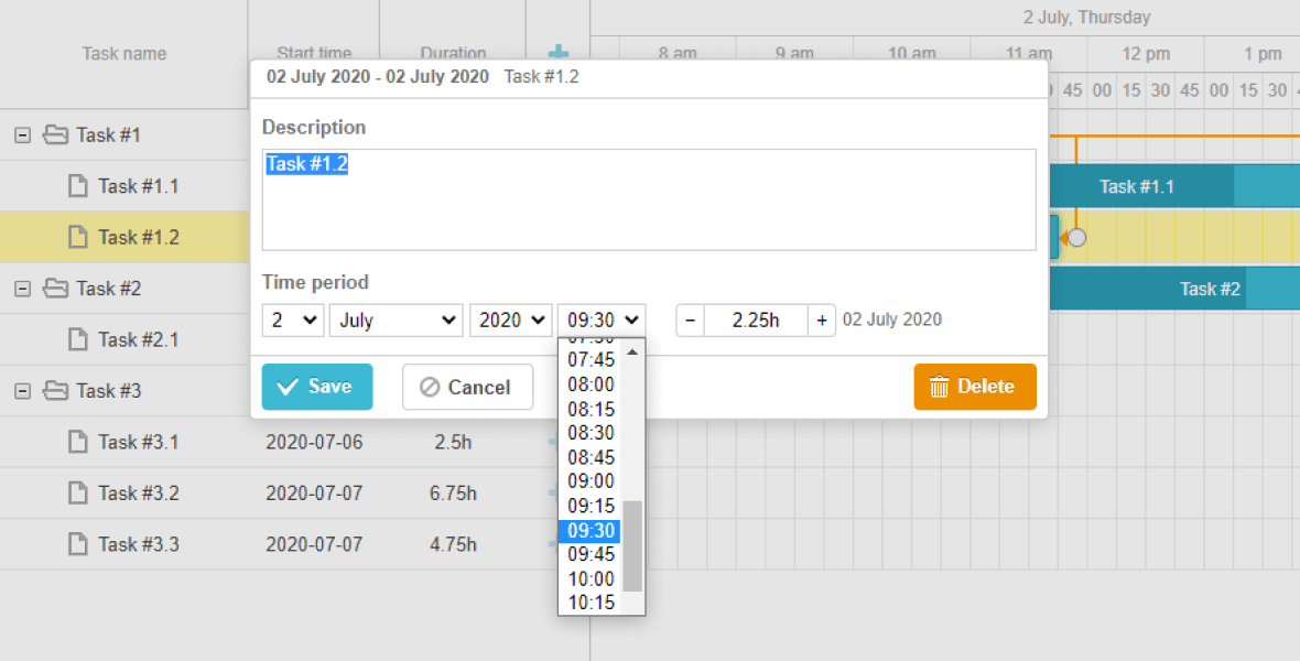 Dhtmlxgantt Editable Javascript Dhtml Gantt Chart With Rich Client