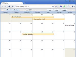 Event Calendar for ASP.NET MVC with dhtmlxScheduler