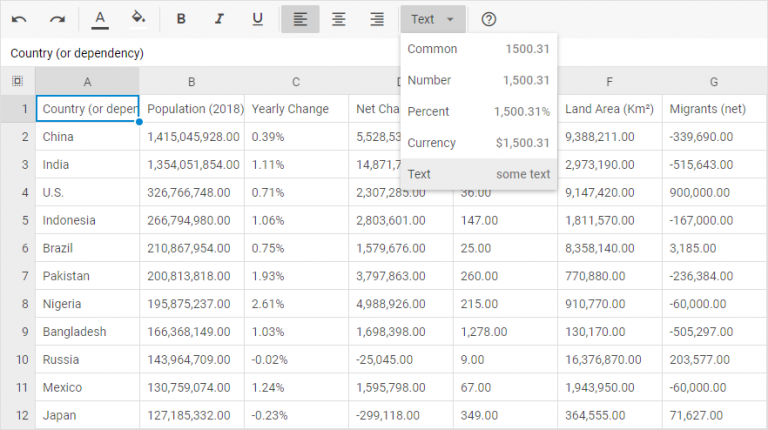 Dhtmlx Spreadsheet 4 0 With Math Formulas Frozen Columns And