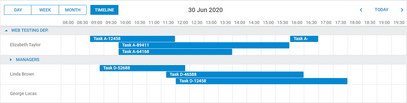 Javascript Timeline Chart Functionality In Dhtmlx