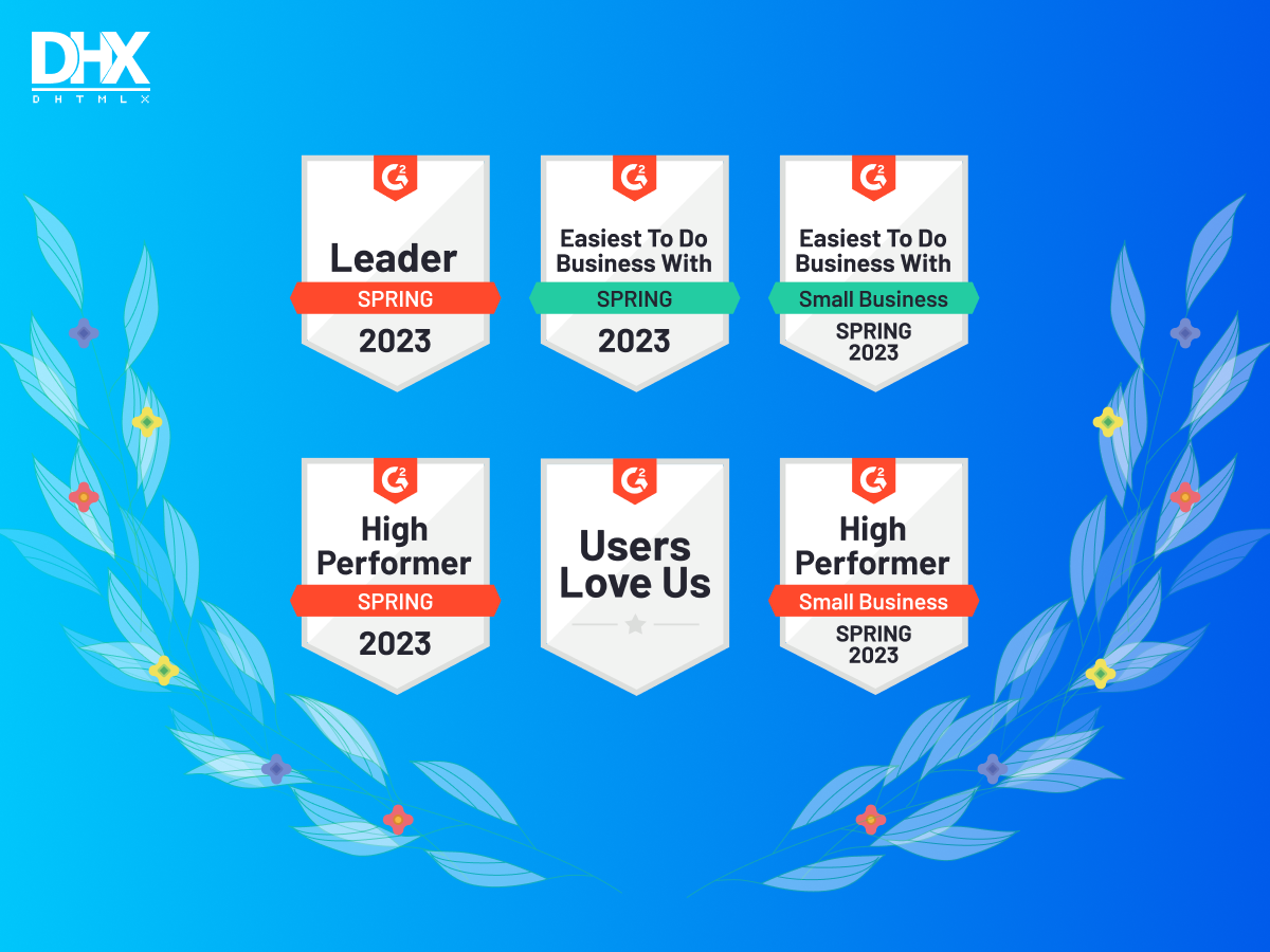 DHTMLX Maintains Popularity in G2's Spring 2023 Rankings