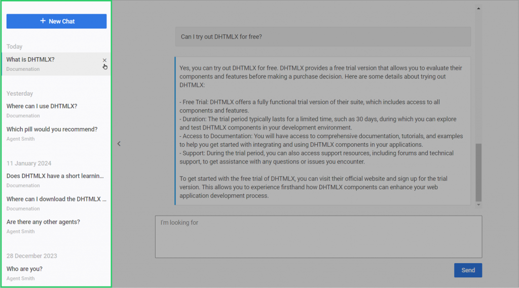 DHTMLX Introduces ChatBot: MIT-Licensed UI Component for AI Chat Apps
