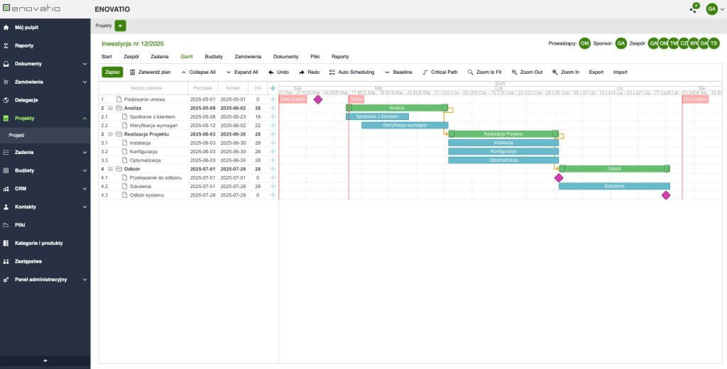 Customer Spotlight: DHTMLX Gantt and Diagram for Enovatio Portal