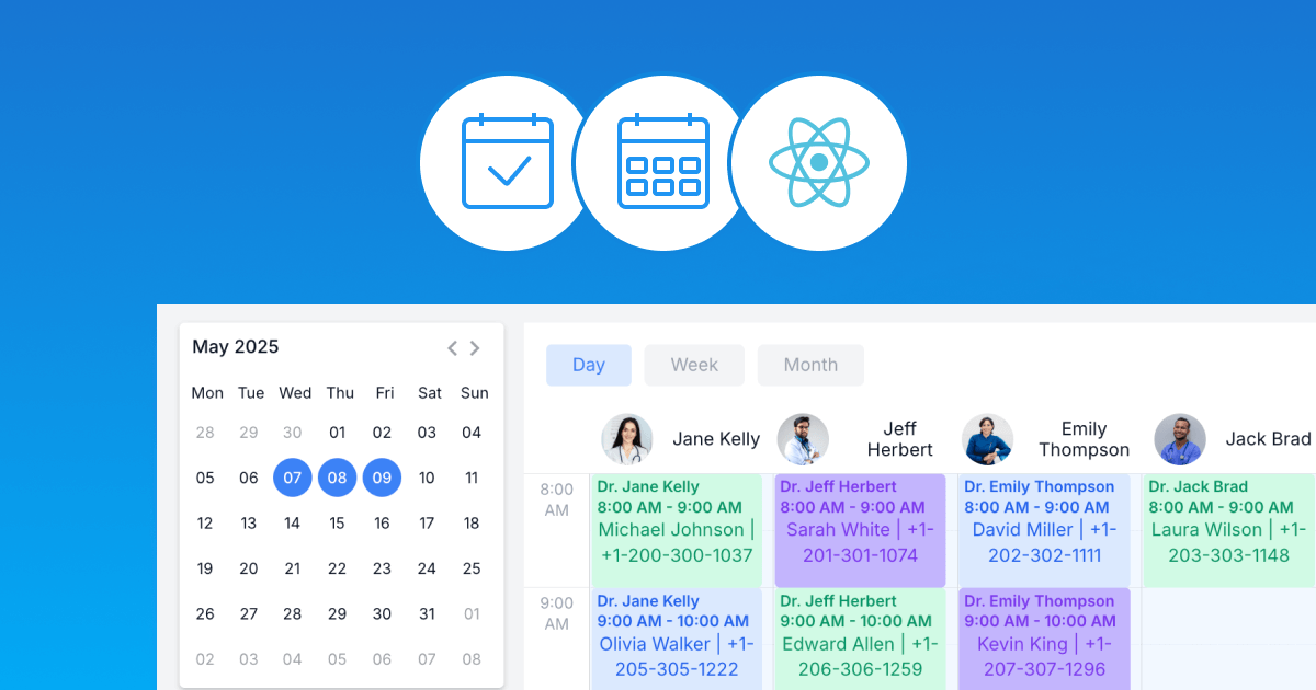 Schedule Doctor Appointments Online with DHTMLX React Template