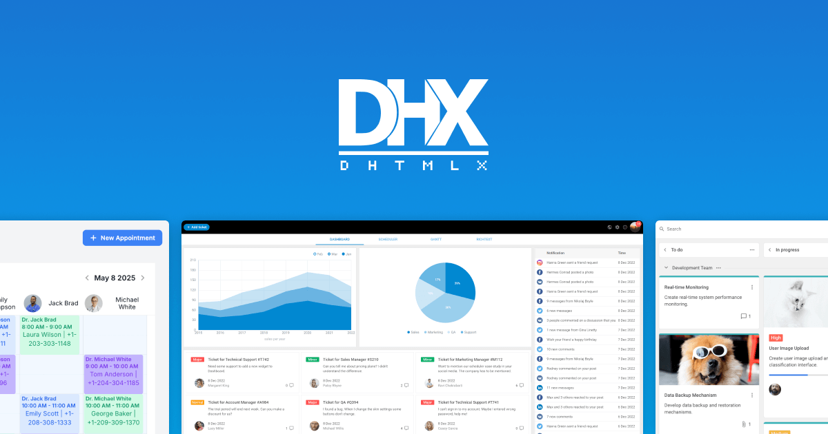 HTML/JavaScript Demos - DHTMLX Demo Apps