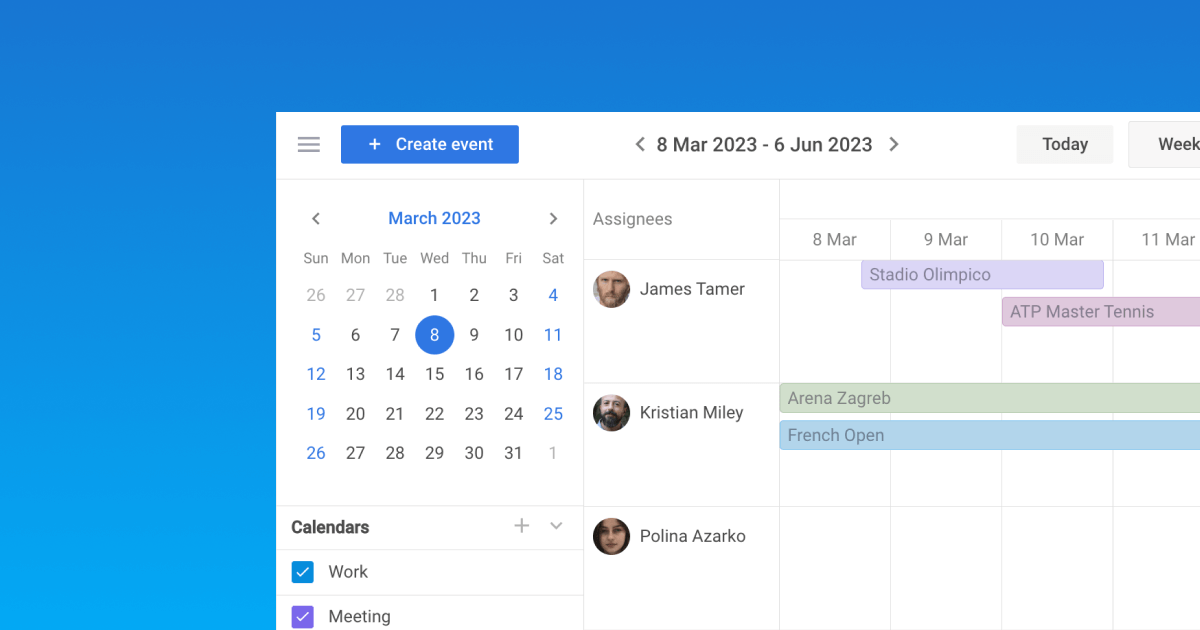 DHTMLX JavaScript Event Calendar - Modern JS Calendar