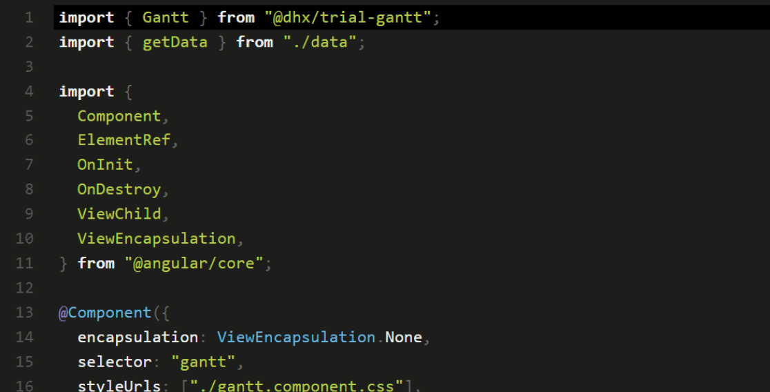 Angular Gantt Chart Component Dhtmlx Gantt