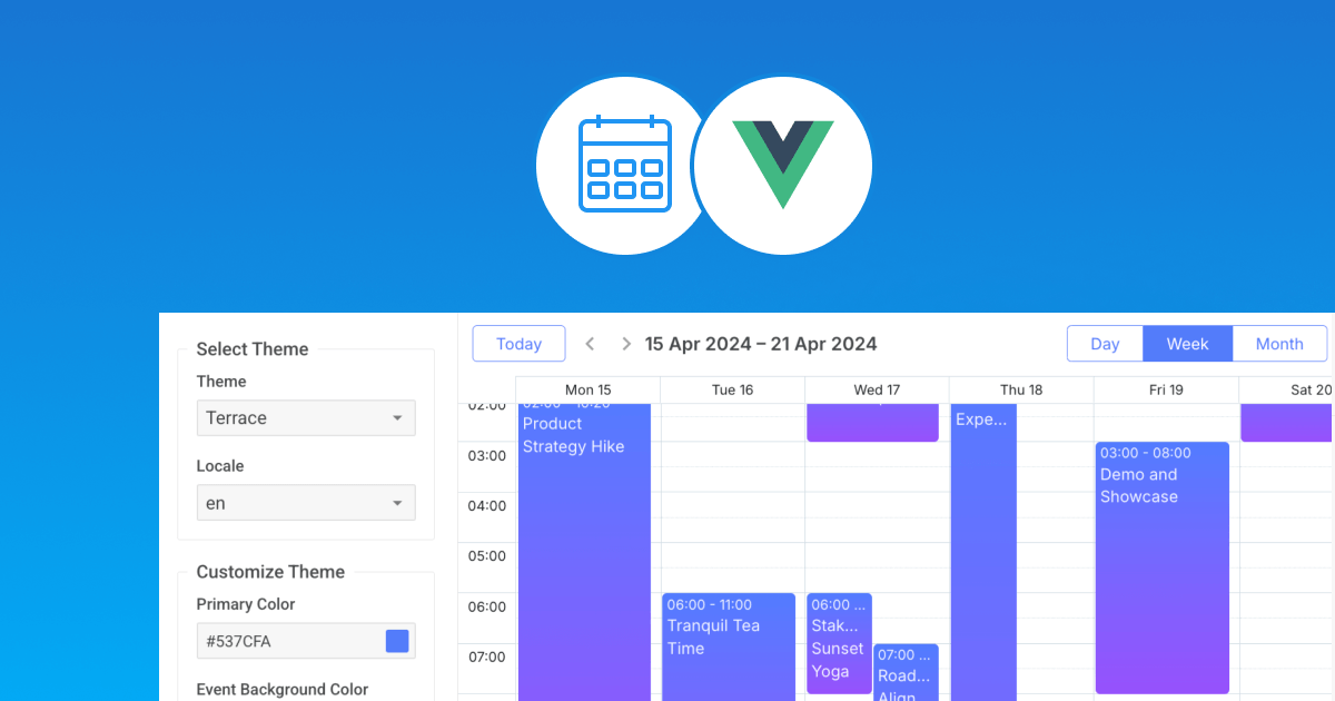 Vue JS Scheduler Calendar - DHTMLX Scheduler