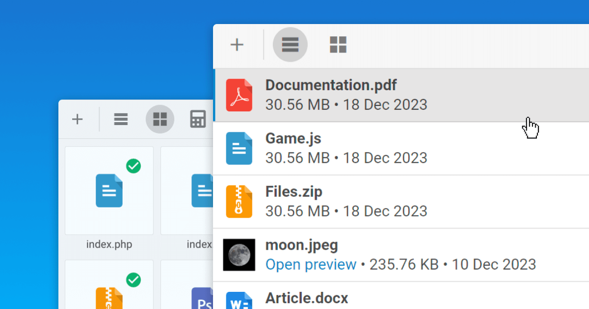 JavaScript File Upload Library DHTMLX Vault