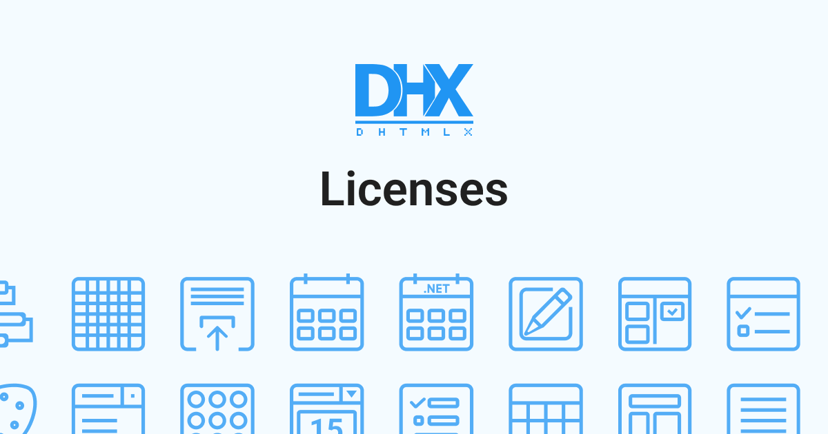 DHTMLX License Terms, Pricing and Support Plans